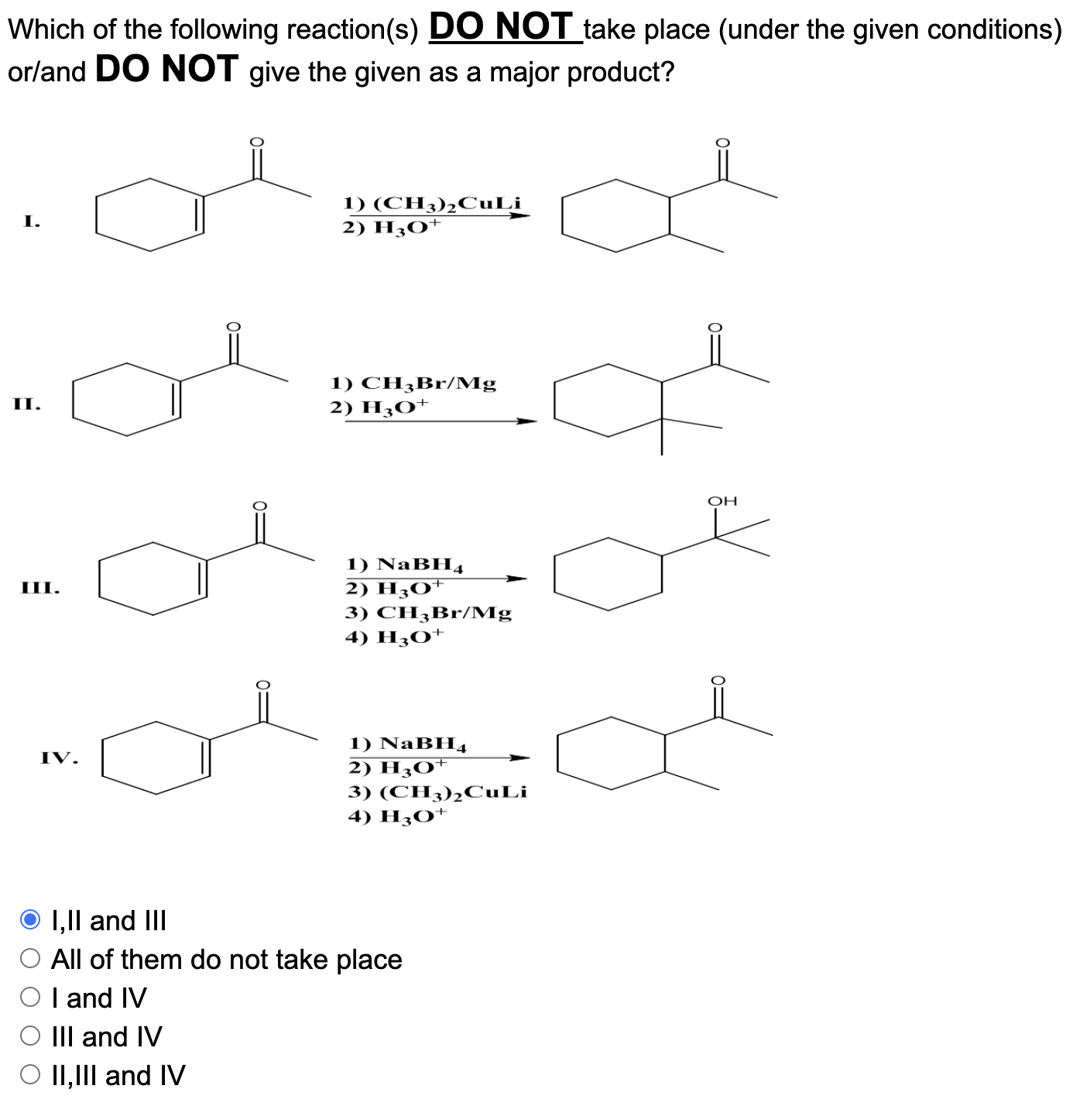 Solved Which of the following reaction(s) DO NOT take place | Chegg.com