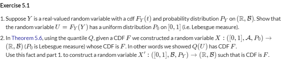 Solved 1. Suppose Y is a real-valued random variable with a | Chegg.com