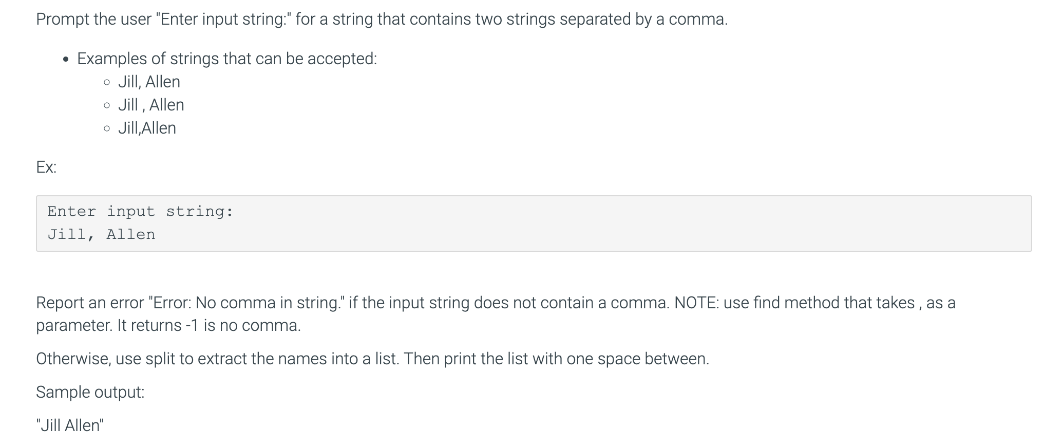Solved Prompt The User Enter Input String For A String 0777