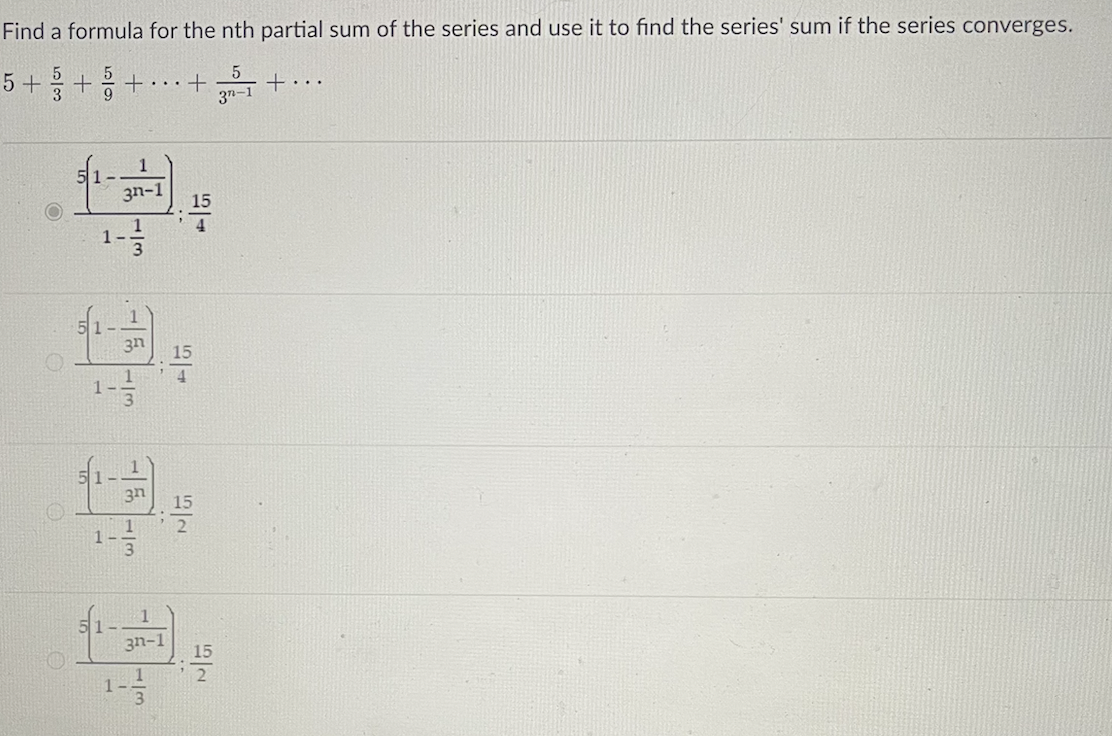 Solved Find a formula for the nth partial sum of the series | Chegg.com