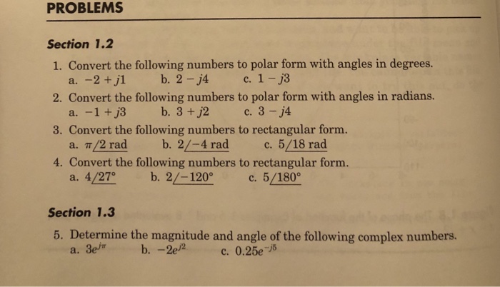 Solved PROBLEMS Section 1.2 1. Convert the following numbers | Chegg.com