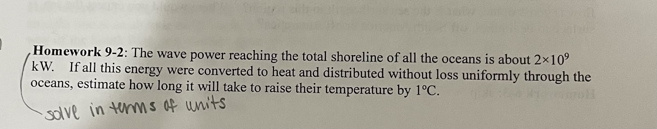 Solved Homework 9-2: The wave power reaching the total | Chegg.com