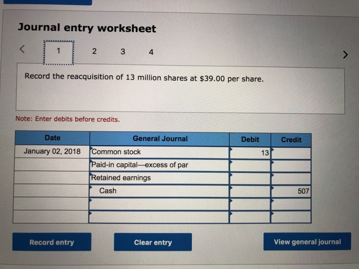 Solved Exercise 18-11 Retirement of shares [LO18-5 In 2018, | Chegg.com