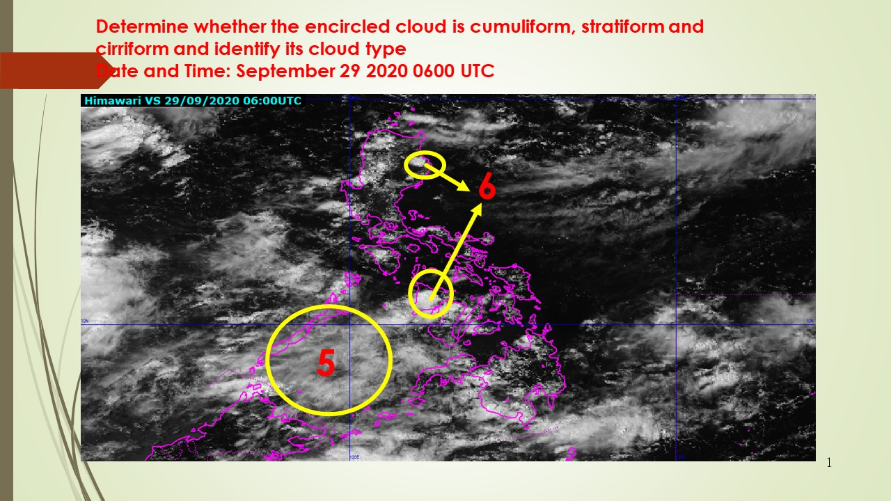 Solved Determine whether the encircled cloud is cumuliform, | Chegg.com