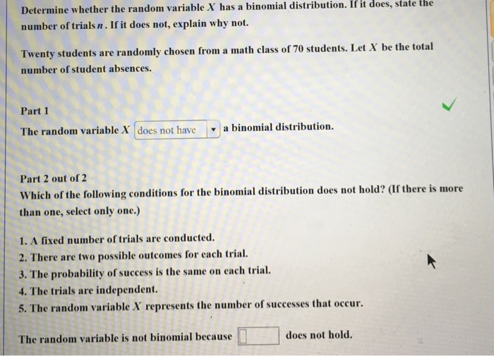 Solved Determine Whether The Random Variable X Has A 3131