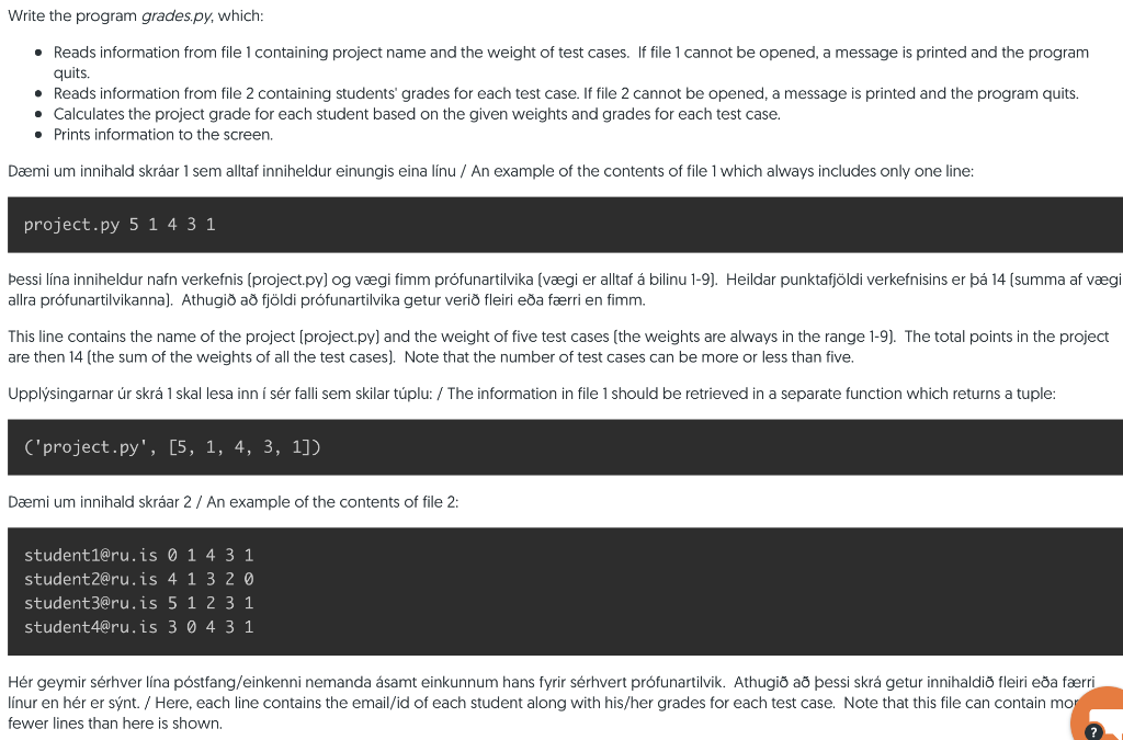 Write the program grades.py, which: • Reads | Chegg.com