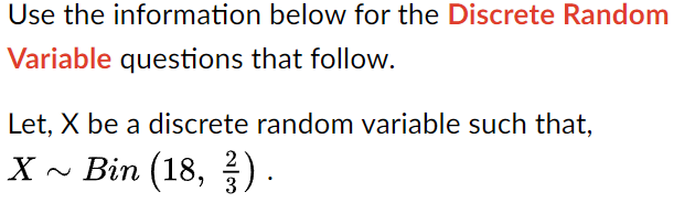 Use the information below for the Discrete Random | Chegg.com