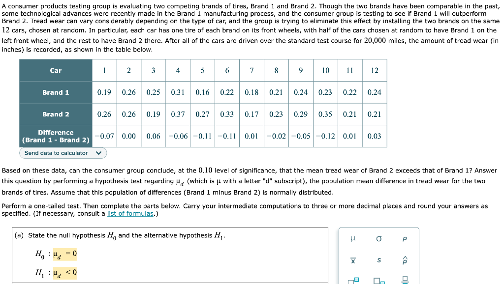 Solved A consumer products testing group is evaluating two | Chegg.com