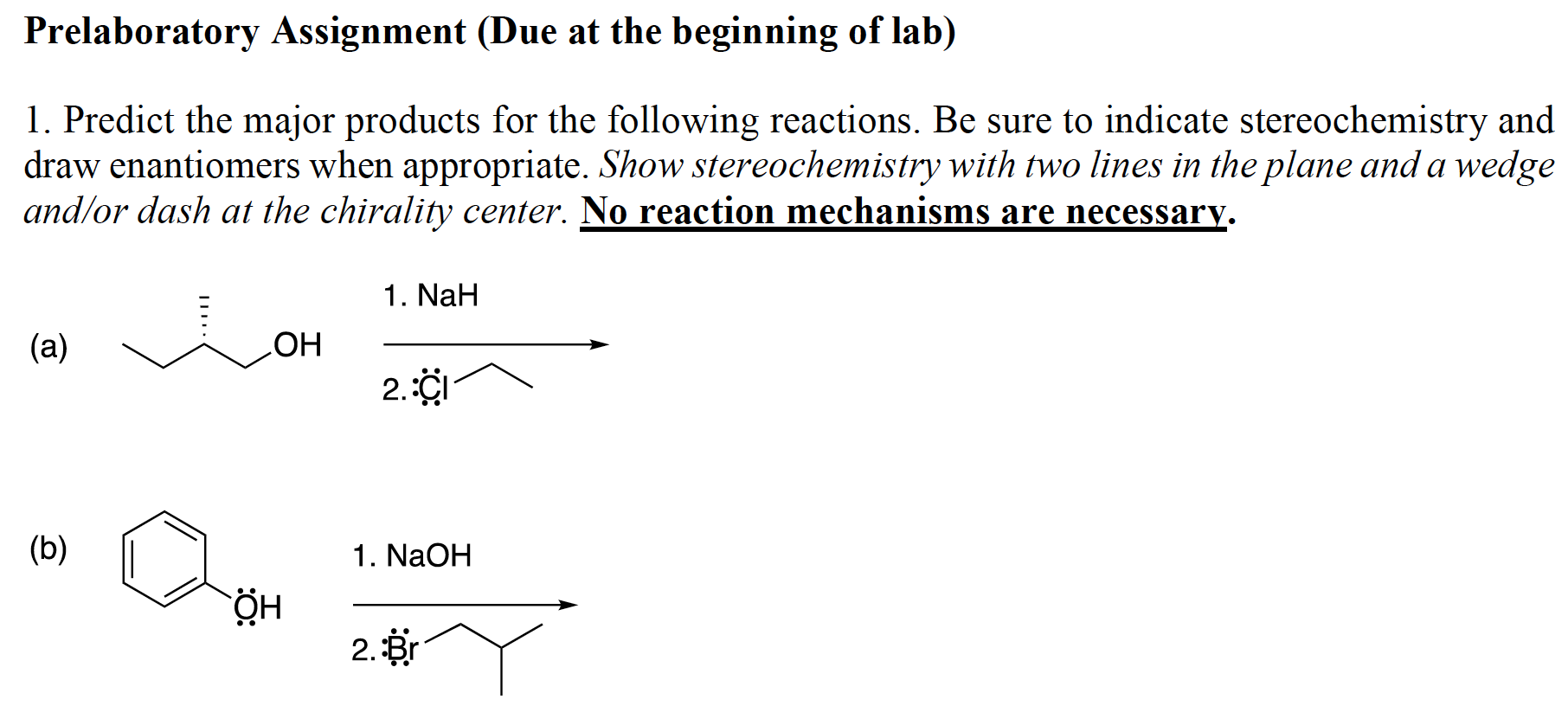 Solved Prelaboratory Assignment (Due at the beginning of | Chegg.com