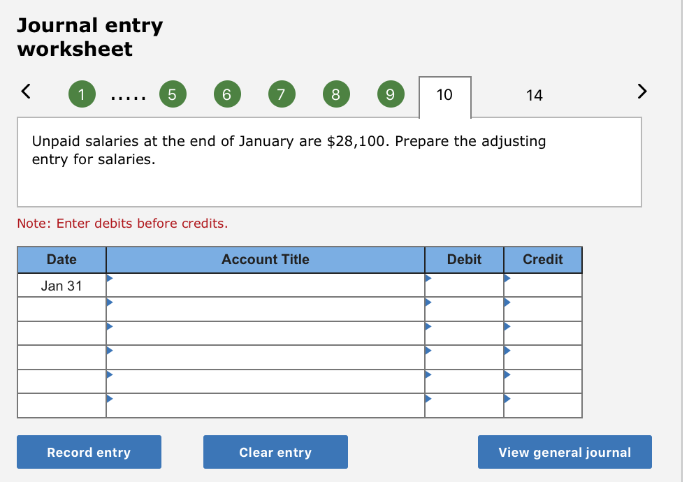 Solved Journal entry worksheet