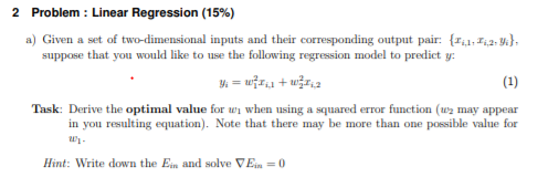 1 Visualizing Error Functions (15%) Given the Figure | Chegg.com