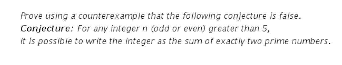 Solved Prove using a counterexample that the following | Chegg.com