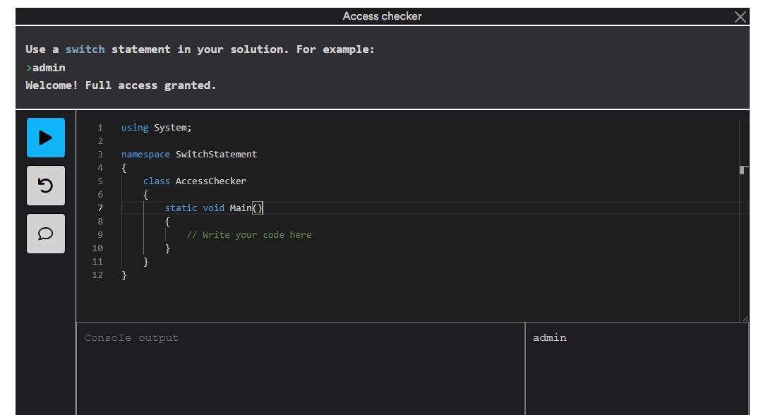 Solved Access checker Use c#, Use the same system, | Chegg.com