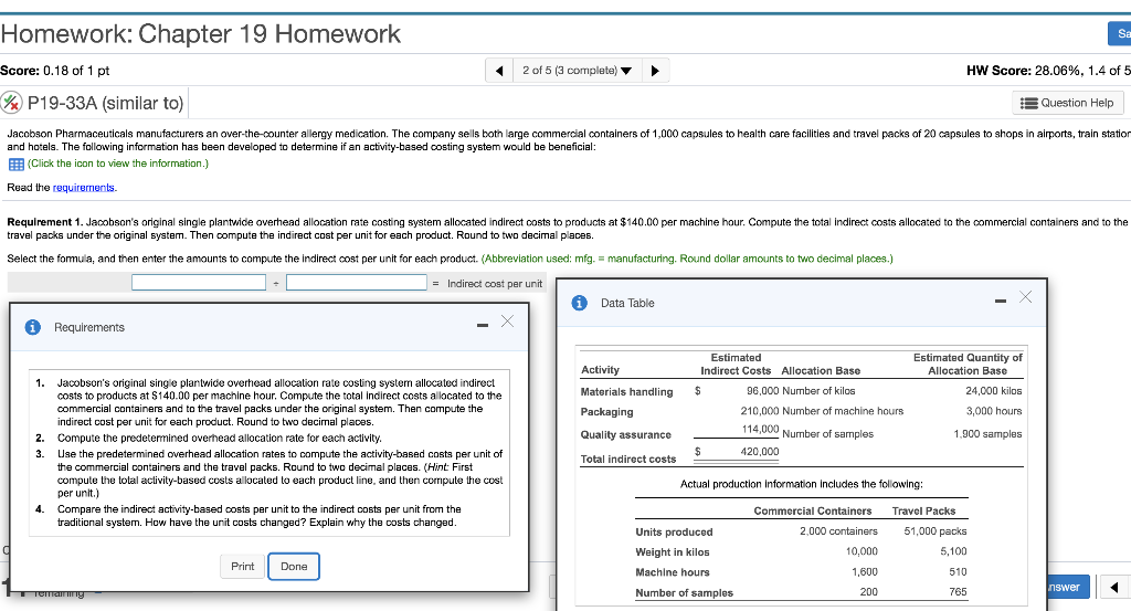 Solved Homework: Chapter 19 Homework Score: 0.18 of 1 pt | Chegg.com