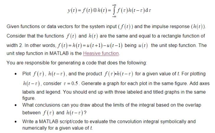Solved in matlab please, please do for all bullet points. If | Chegg.com