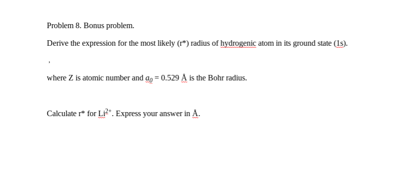 Solved Problem 8. Bonus problem. Derive the expression for | Chegg.com