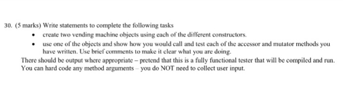 Solved Programming: 29. (10 marks) Consider a simple vending | Chegg.com