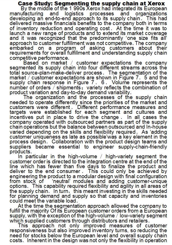 Question: Map the Xerox segments and market | Chegg.com