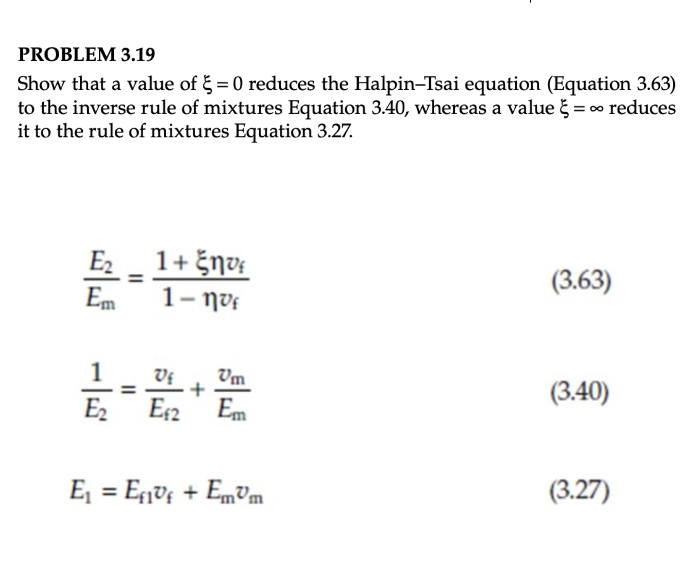 Solved PROBLEM 3.19 Show that a value of ξ=0 reduces the | Chegg.com