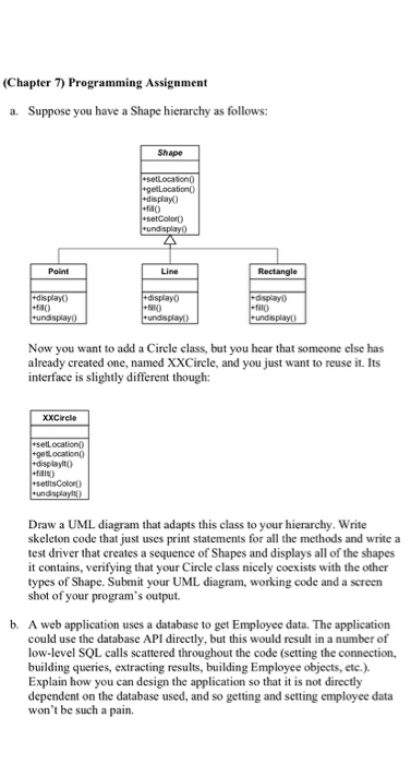 Solved (Chapter 7) Programming Assignment a. Suppose you | Chegg.com