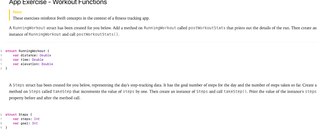 Solved App Exercise-Workout Functions Note These exercises | Chegg.com