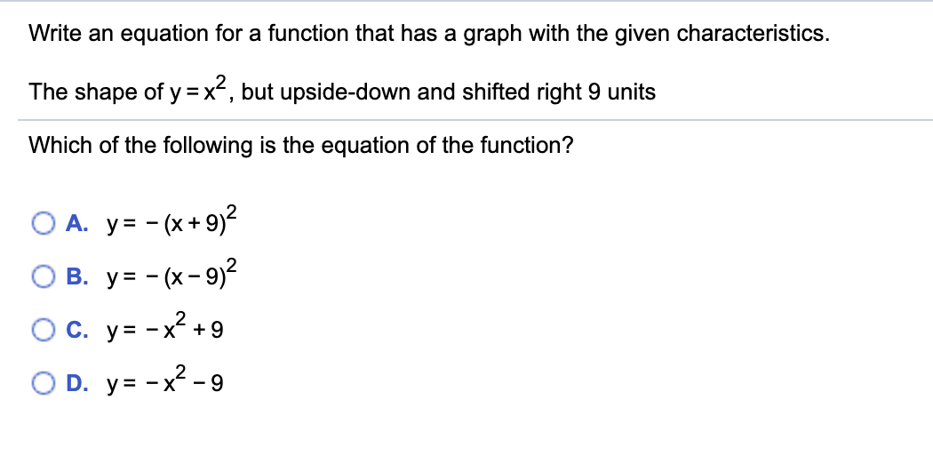 Solved Write an equation for a function that has a graph | Chegg.com