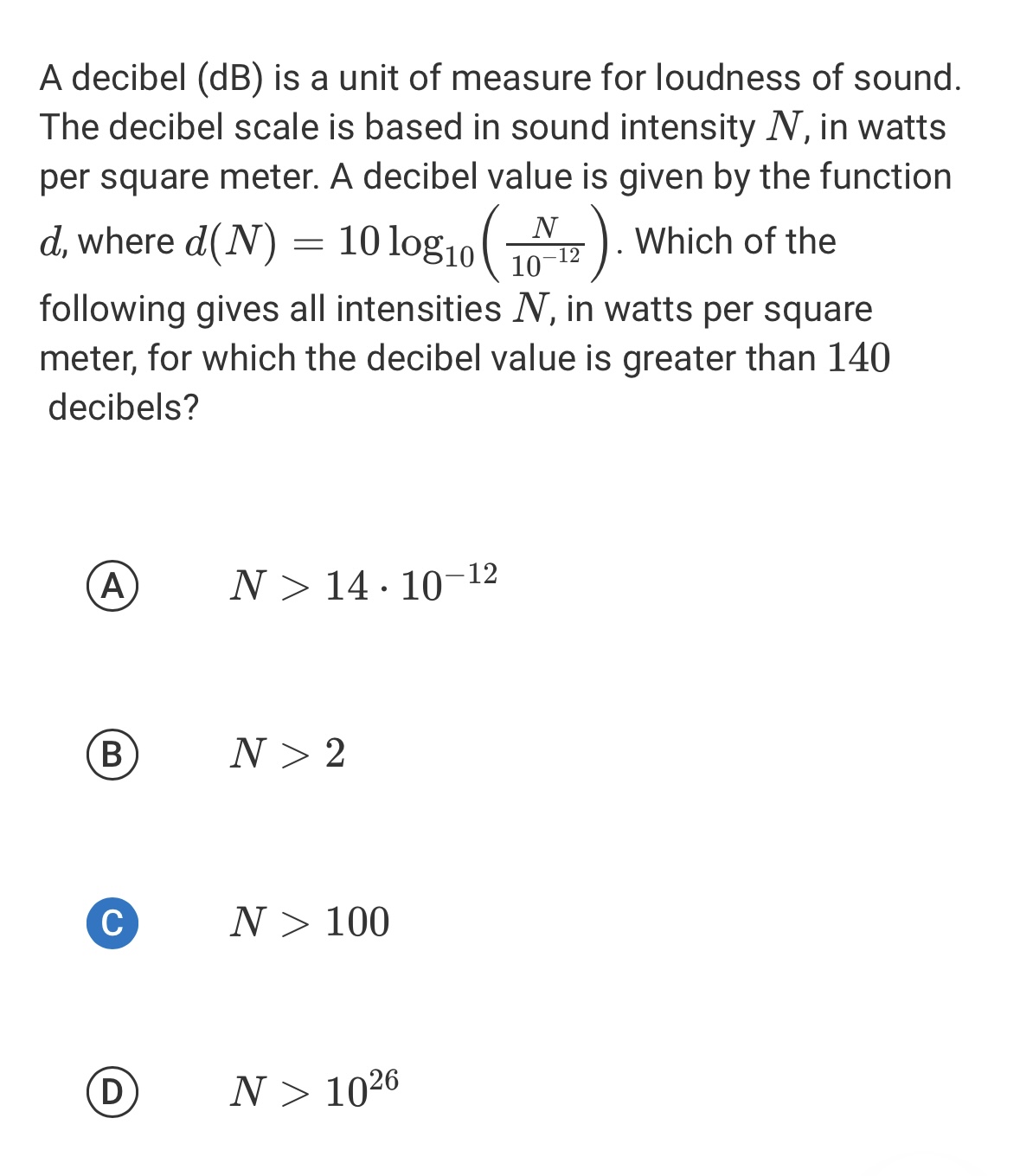 Solved A decibel (dB) is a unit of measure for loudness of | Chegg.com