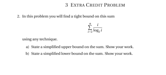 Solved 3 EXTRA CREDIT PROBLEM 2. In this problem you will | Chegg.com