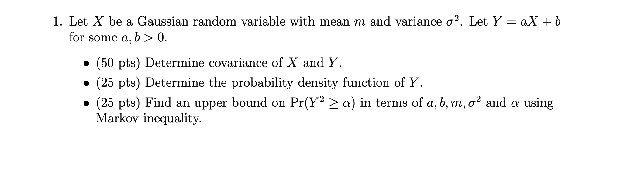 Solved 1 Let X Be A Gaussian Random Variable With Mean M