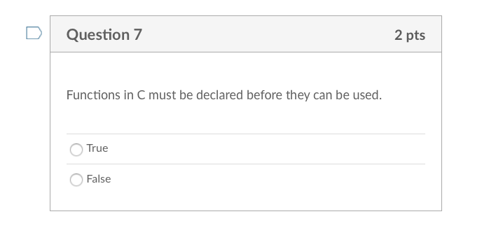 Solved Question 5 2 pts C is a case-sensitive language | Chegg.com