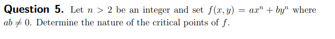 Solved Question 5. Let n>2 be an integer and set | Chegg.com
