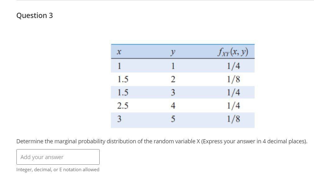 Solved Question 3 Determine the marginal probability | Chegg.com Solved Question 3 Determine the marginal probability | Chegg.com