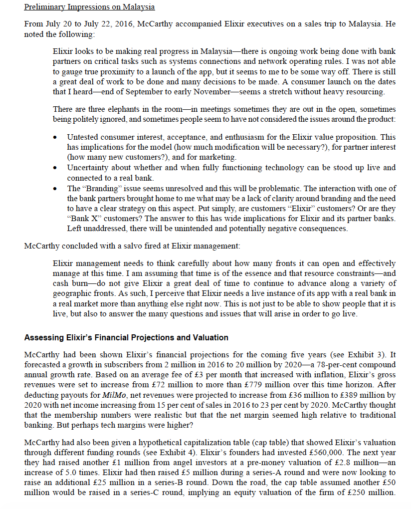 Solved Elixir Case Study Why might banks in advanced and | Chegg.com