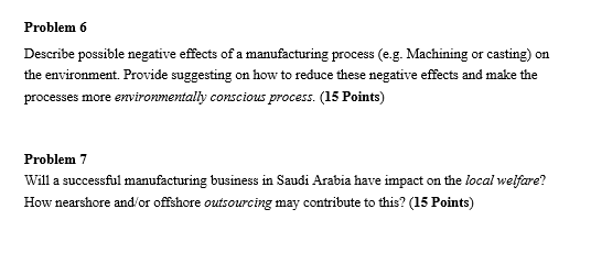 Solved Problem 6 Describe possible negative effects of a | Chegg.com