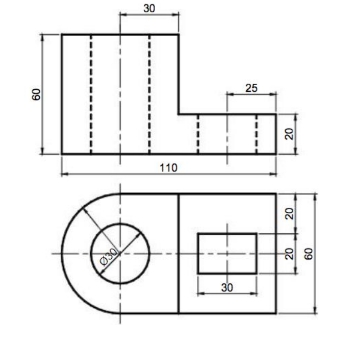 Solved Figure below shows the orthographic projections (in | Chegg.com