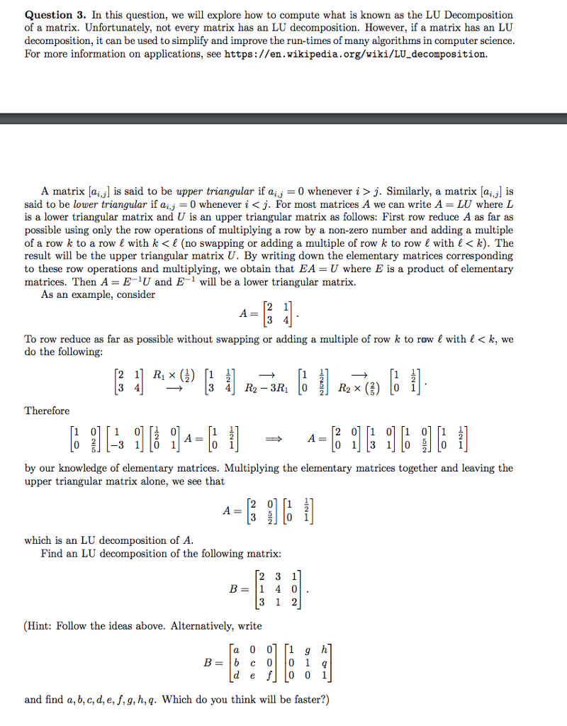Solved In this question, we will explore how to compute what | Chegg.com