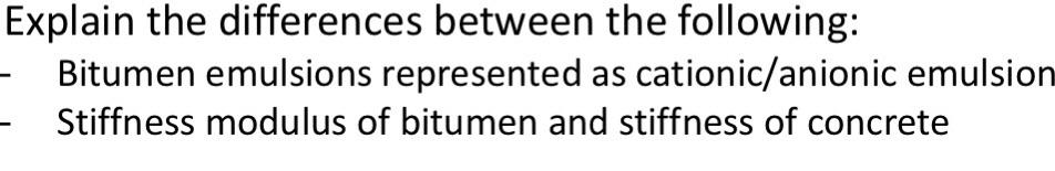 Solved Explain the differences between the following: | Chegg.com