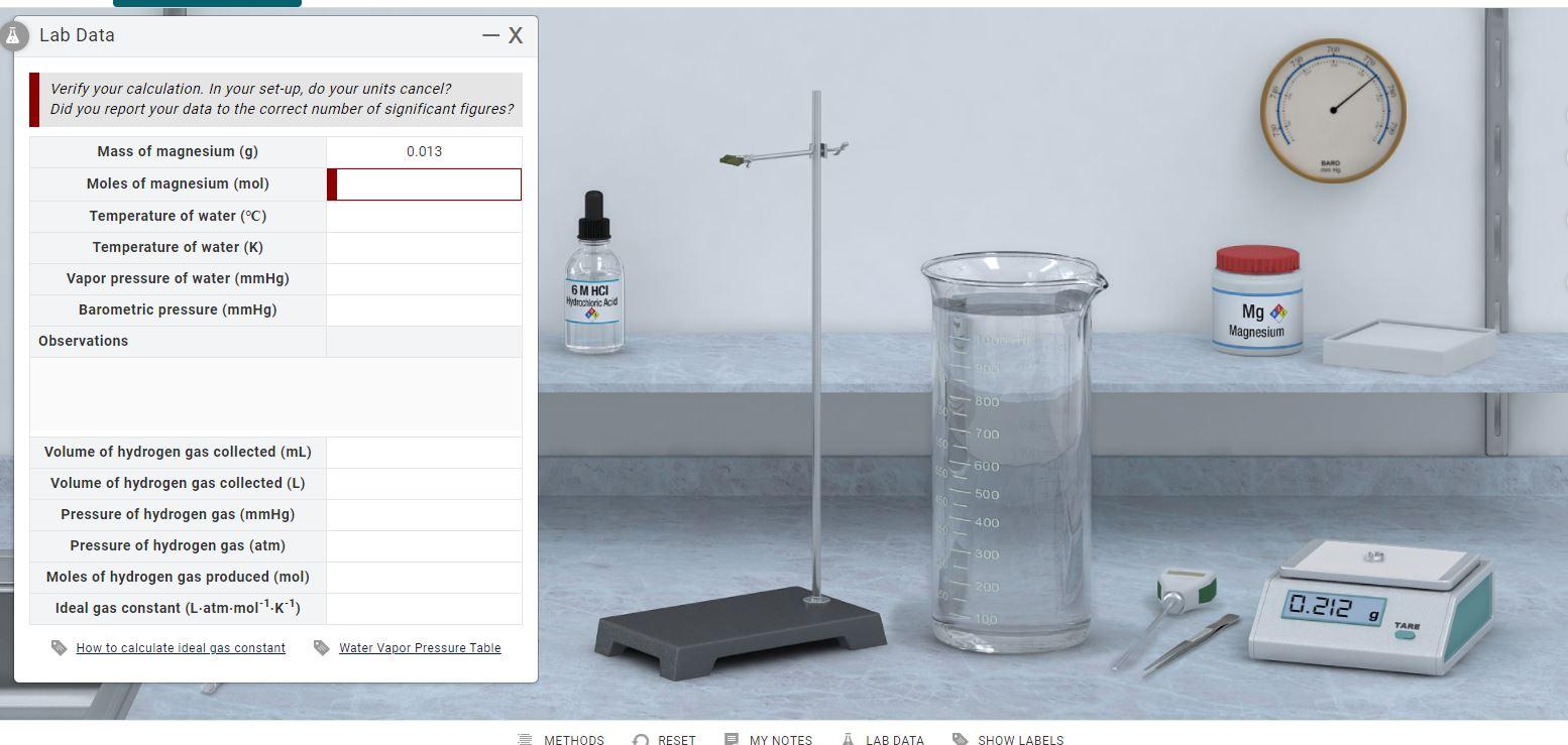 Solved Lab Data - X no Verify your calculation. In your | Chegg.com