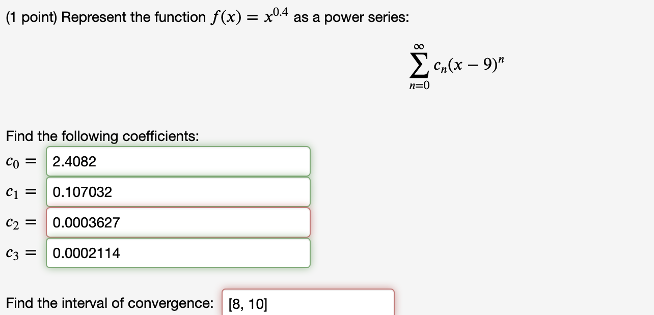 Solved Represent the function 𝑓(𝑥)=𝑥0.4f(x)=x0.4 as | Chegg.com