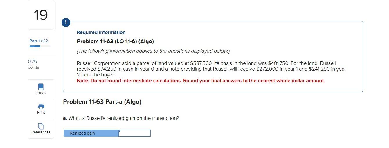 Solved Required information Problem 11-51 (LO 11-5) (Algo) | Chegg.com