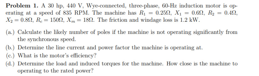Solved Problem 2. The machine in Problem 1 is now connected | Chegg.com