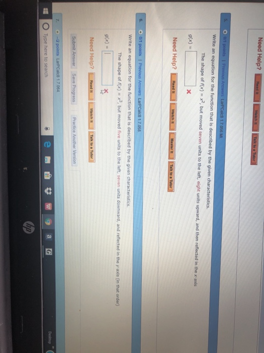 Solved Use the graph of f(x) x3 to write an equation for | Chegg.com