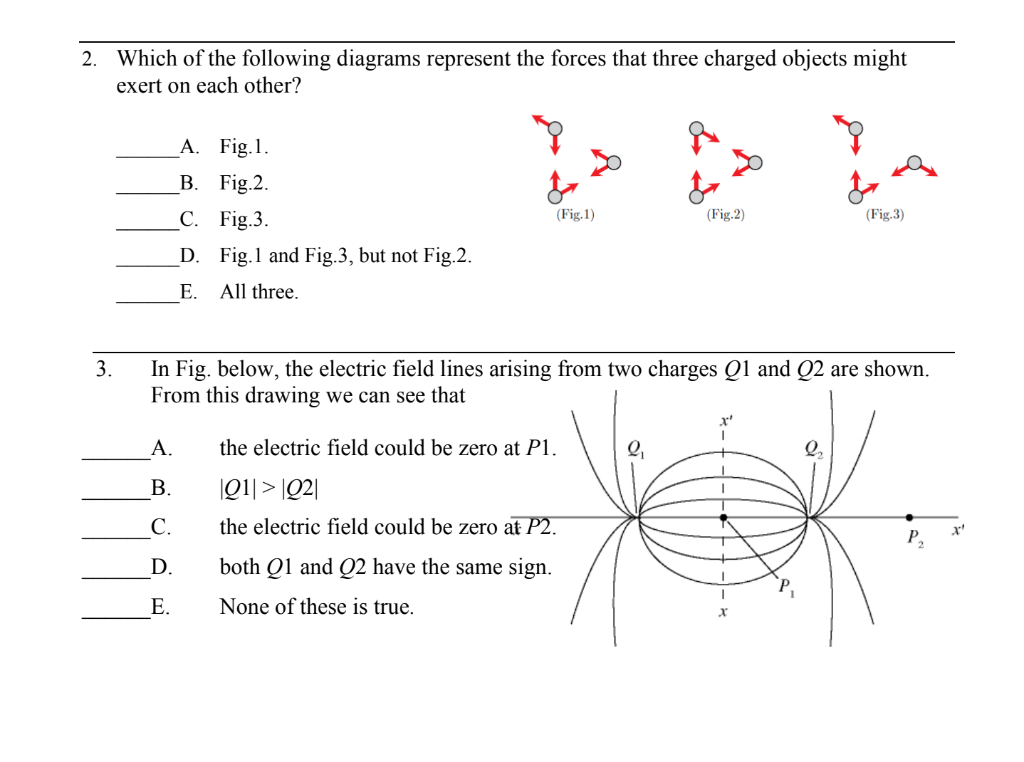 Solved 2. Which of the following diagrams represent the | Chegg.com