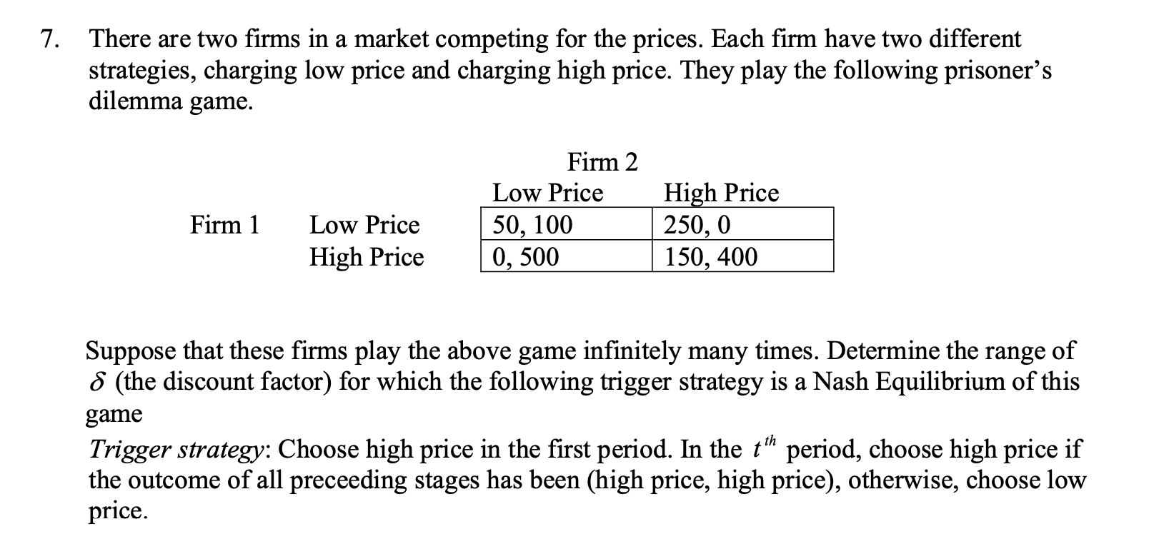 Solved There are two firms in a market competing for the | Chegg.com