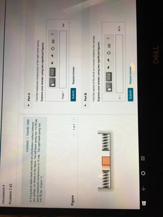 Solved Problem 7.43 A 110 g block slides back and forth on a | Chegg.com
