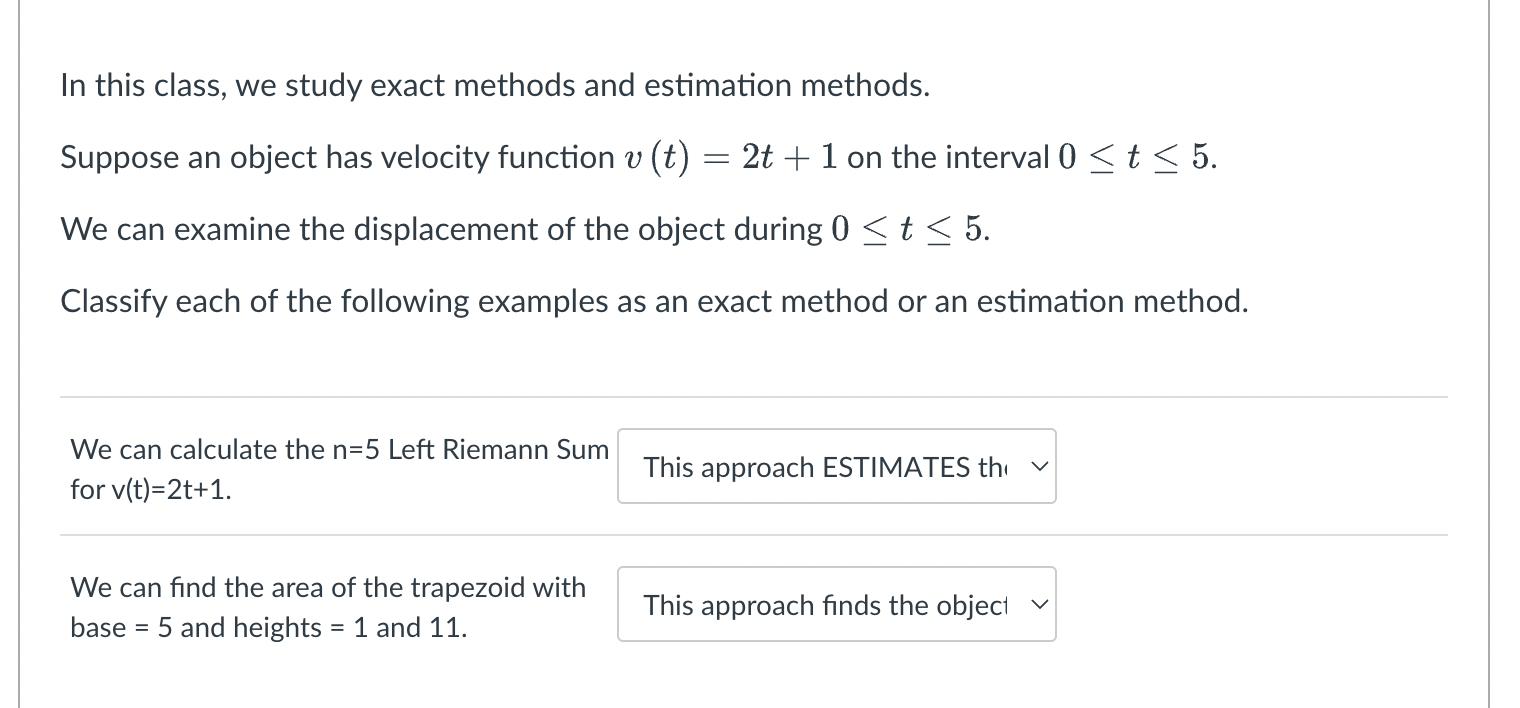 Solved In this class, we study exact methods and estimation | Chegg.com