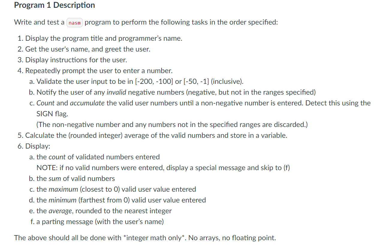 Solved Please write the code in NASM, also provide the file | Chegg.com
