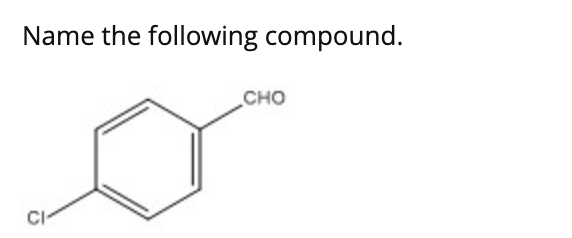 Solved Name the following compound. CHO ♡ CH | Chegg.com