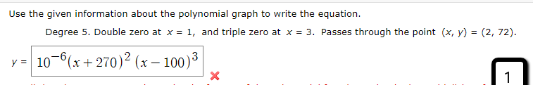 Solved Use the given information about the polynomial graph | Chegg.com