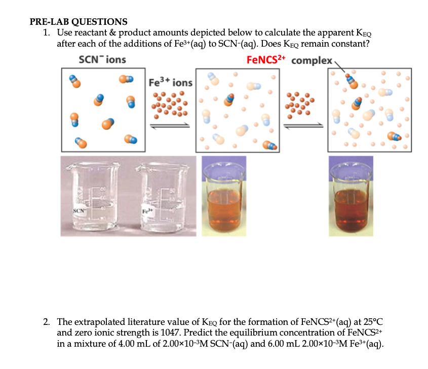 Solved PRE-LAB QUESTIONS 1. Use reactant & product amounts | Chegg.com